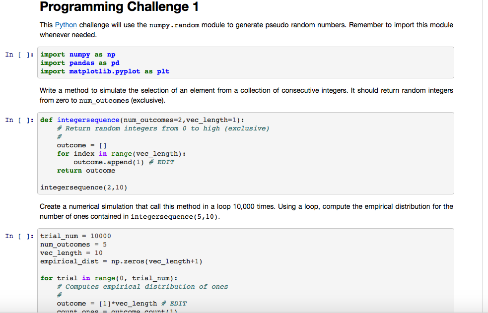 Solved 2) python programming challenge Create a numerical | Chegg.com