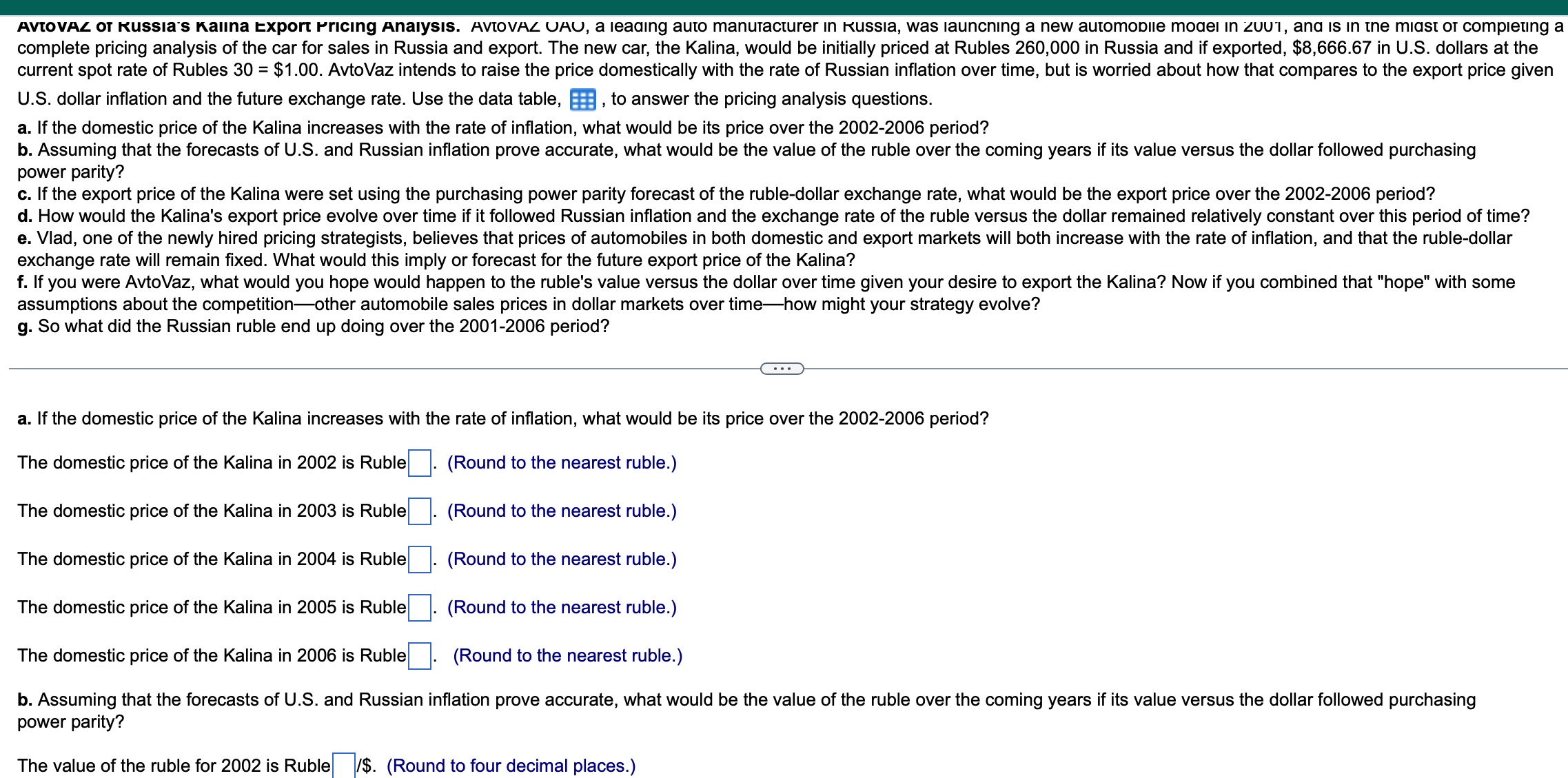 Solved U.S. dollar inflation and the future exchange rate. | Chegg.com