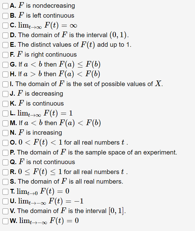 Solved Select the ones which are properties of every | Chegg.com