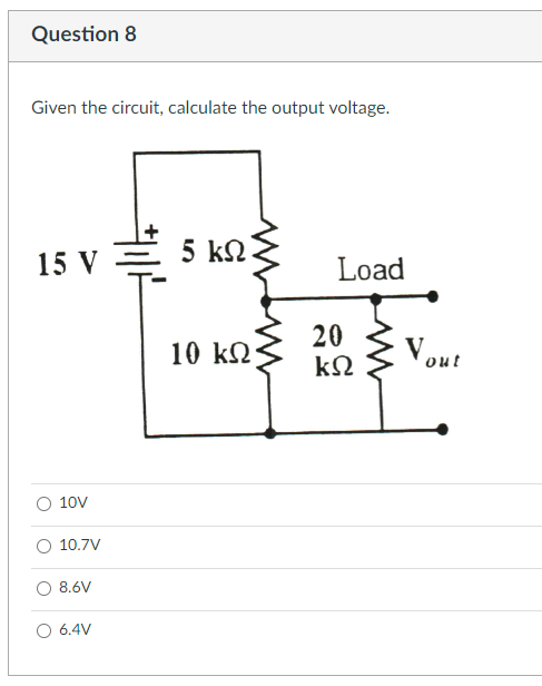 Solved Given the circuit, calculate the output voltage. | Chegg.com