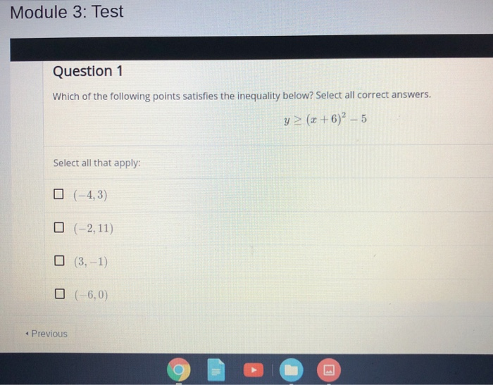 Solved Module 3: Test Question 1 Which of the following | Chegg.com