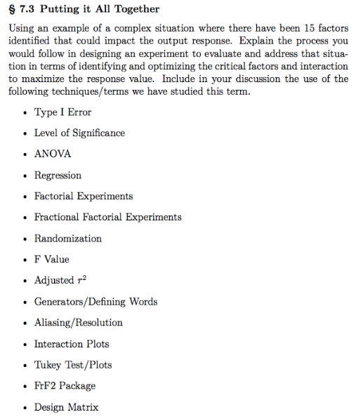 Solved § 7.3 Putting it All Together Using an example of a | Chegg.com