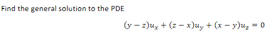 Solved Find the general solution to the PDE | Chegg.com