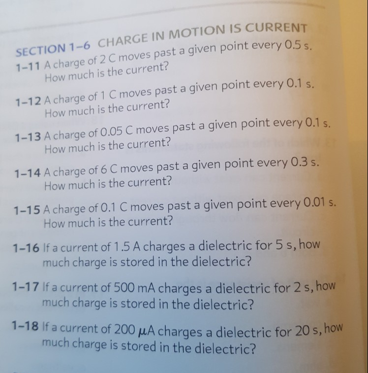 Solved SECTION 1-4 THE COULOMB UNIT OF ELECTRIC CHARGE 1-1 | Chegg.com