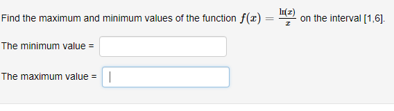 Solved Find the maximum and minimum values of the function | Chegg.com