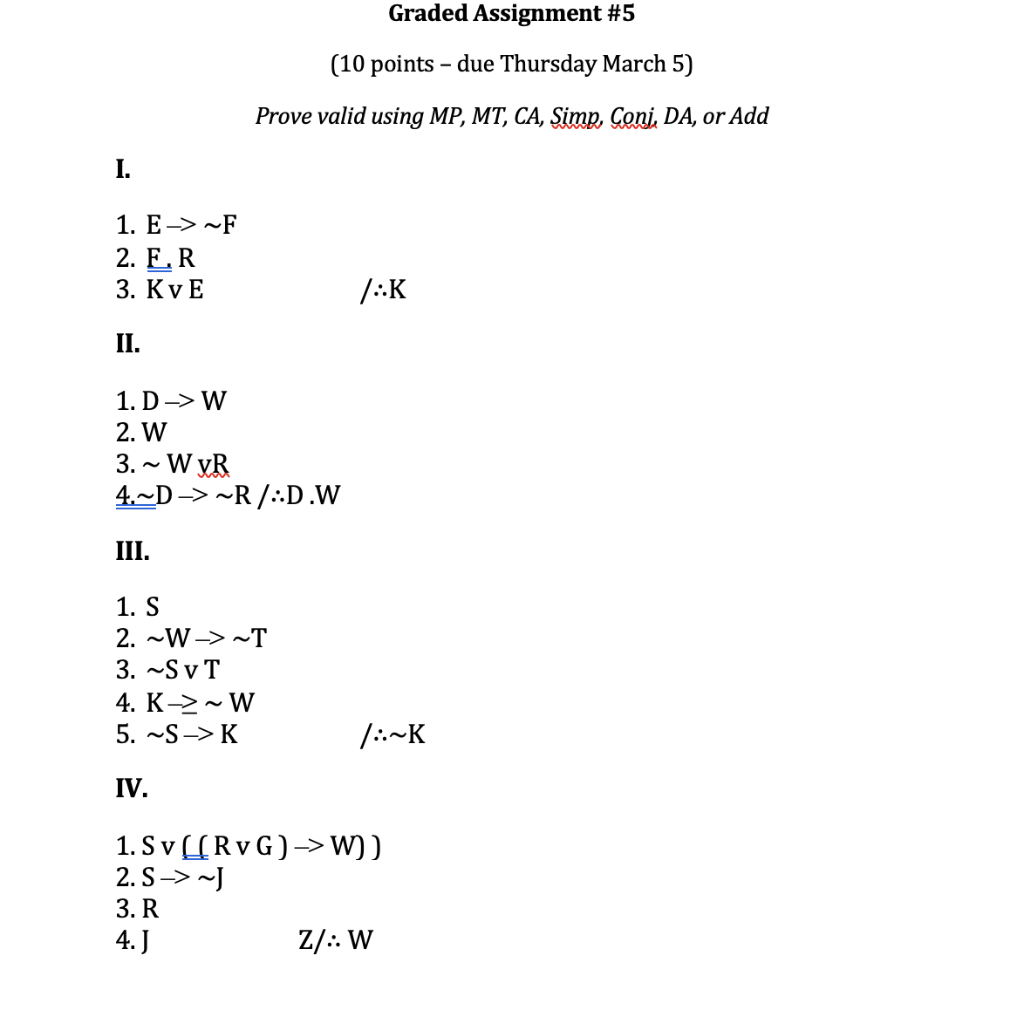 Solved Graded Assignment #5 (10 points - due Thursday March | Chegg.com Solved Graded Assignment #5 (10 points - due Thursday March | Chegg.com