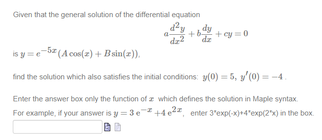 Solved Given that the general solution of the differential | Chegg.com