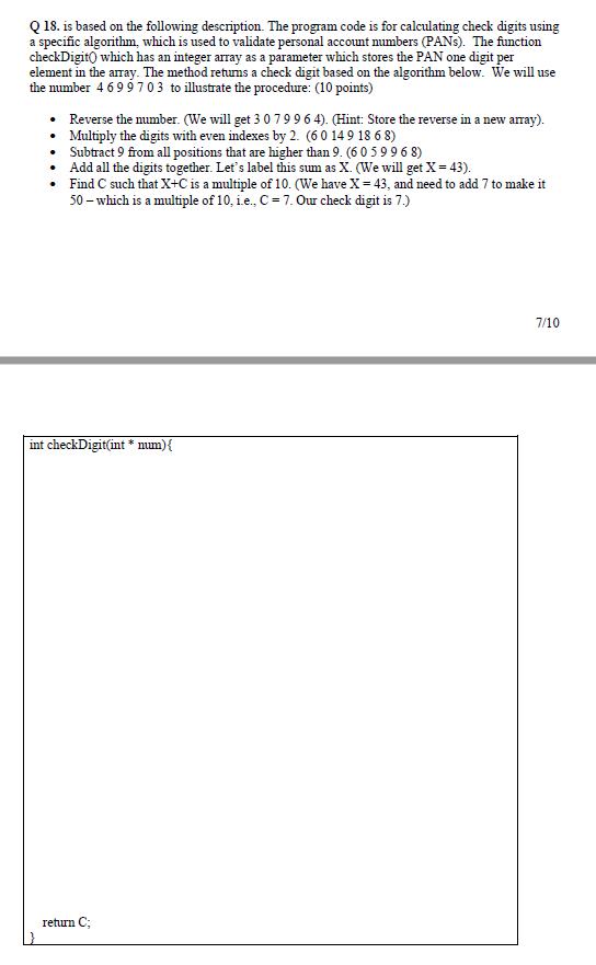 Solved Q 18. is based on the following description. The | Chegg.com