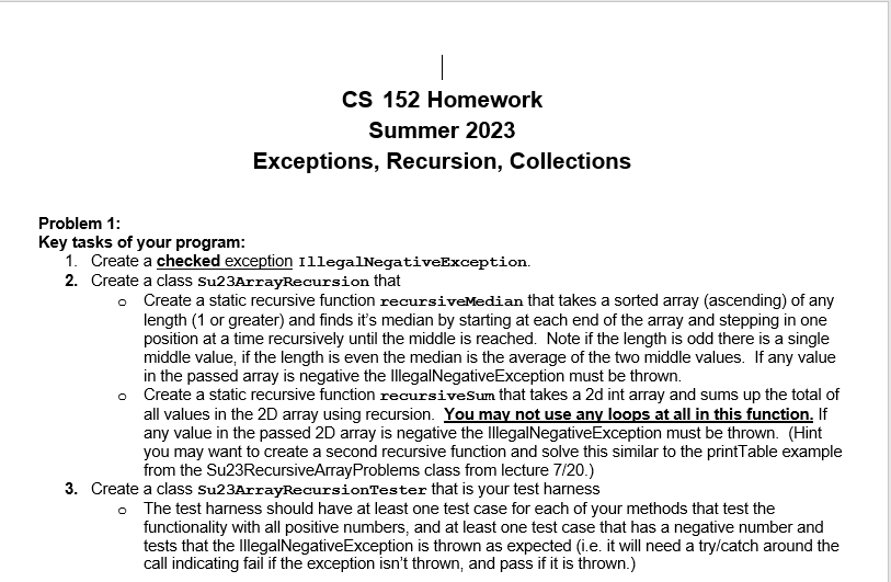 Solved Problem 1: Key tasks of your program: 1. Create a | Chegg.com