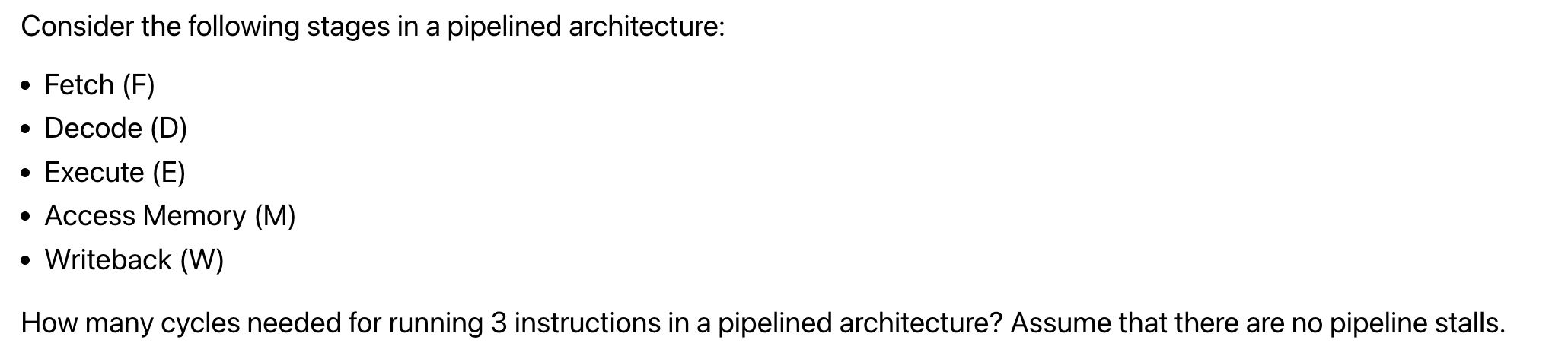 Solved Consider the following stages in a pipelined | Chegg.com