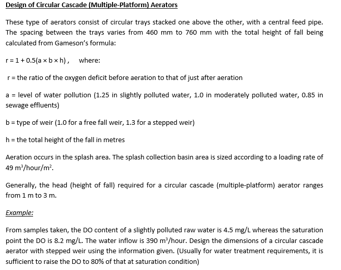Solved Design of Circular Cascade (Multiple-Platform) | Chegg.com
