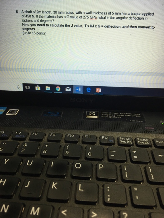 Solved A shaft of 2m length, 30 mm radius, with a wall | Chegg.com