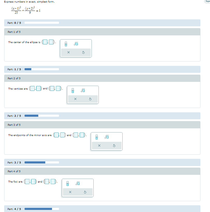 Solved Express numbers in exact, simplest form. | Chegg.com