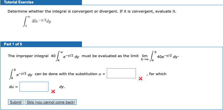 Solved Tutorial Exercise Determine whether the integral is | Chegg.com Solved Tutorial Exercise Determine whether the integral is | Chegg.com