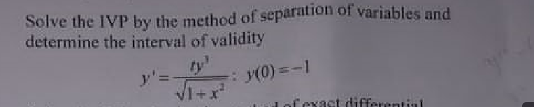 Solved Solve the IVP by the method of separation of | Chegg.com