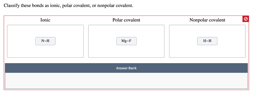 Solved Classify these bonds as ionic, polar covalent, or | Chegg.com