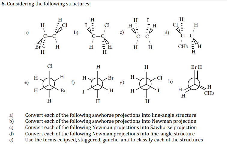 6. Considering the following structures: a) b) c) d) | Chegg.com 6. Considering the following structures: a) b) c) d) | Chegg.com