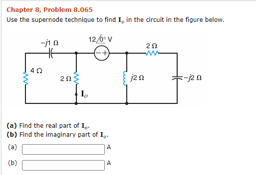Solved Chapter 8, Problem 8.065 Use the supernode technique | Chegg.com