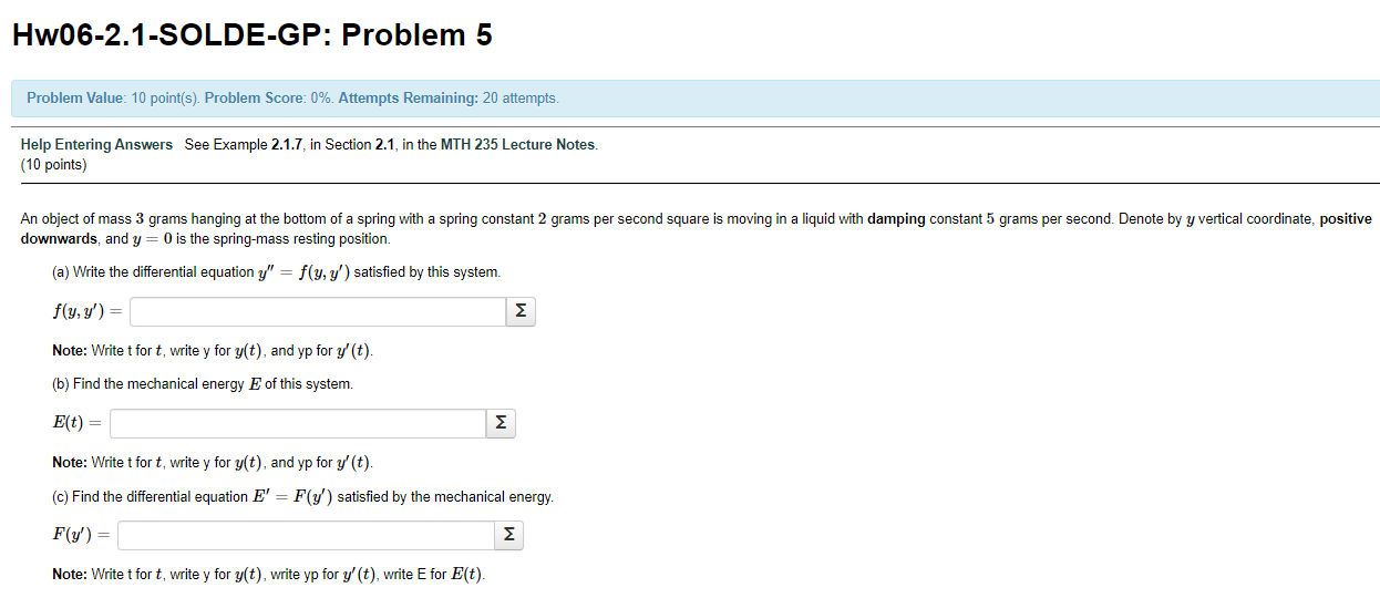 Solved Hw06-2.1-SOLDE-GP: Problem 5 Problem Value: 10 | Chegg.com