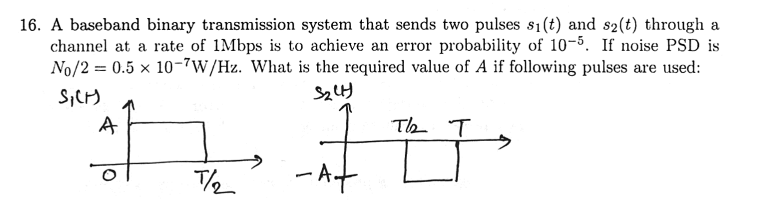 16 A Baseband Binary Transmission System That Sends 8438