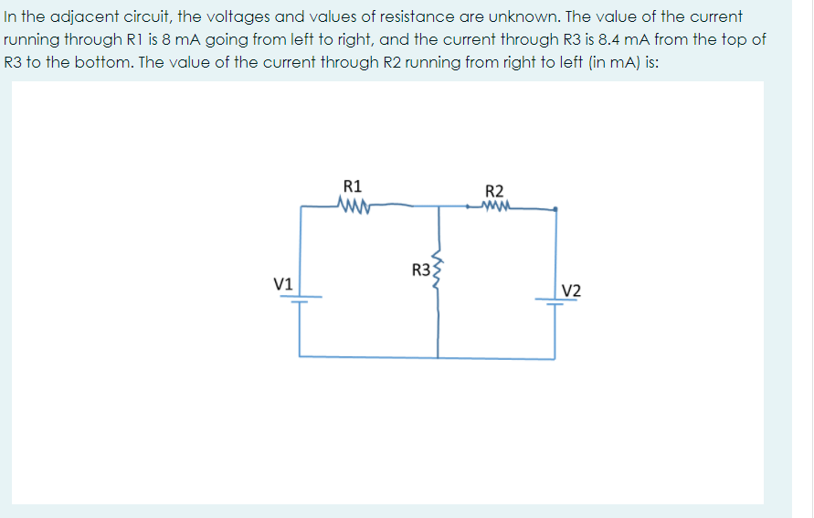 Solved In the adjacent circuit, the voltages and values of | Chegg.com