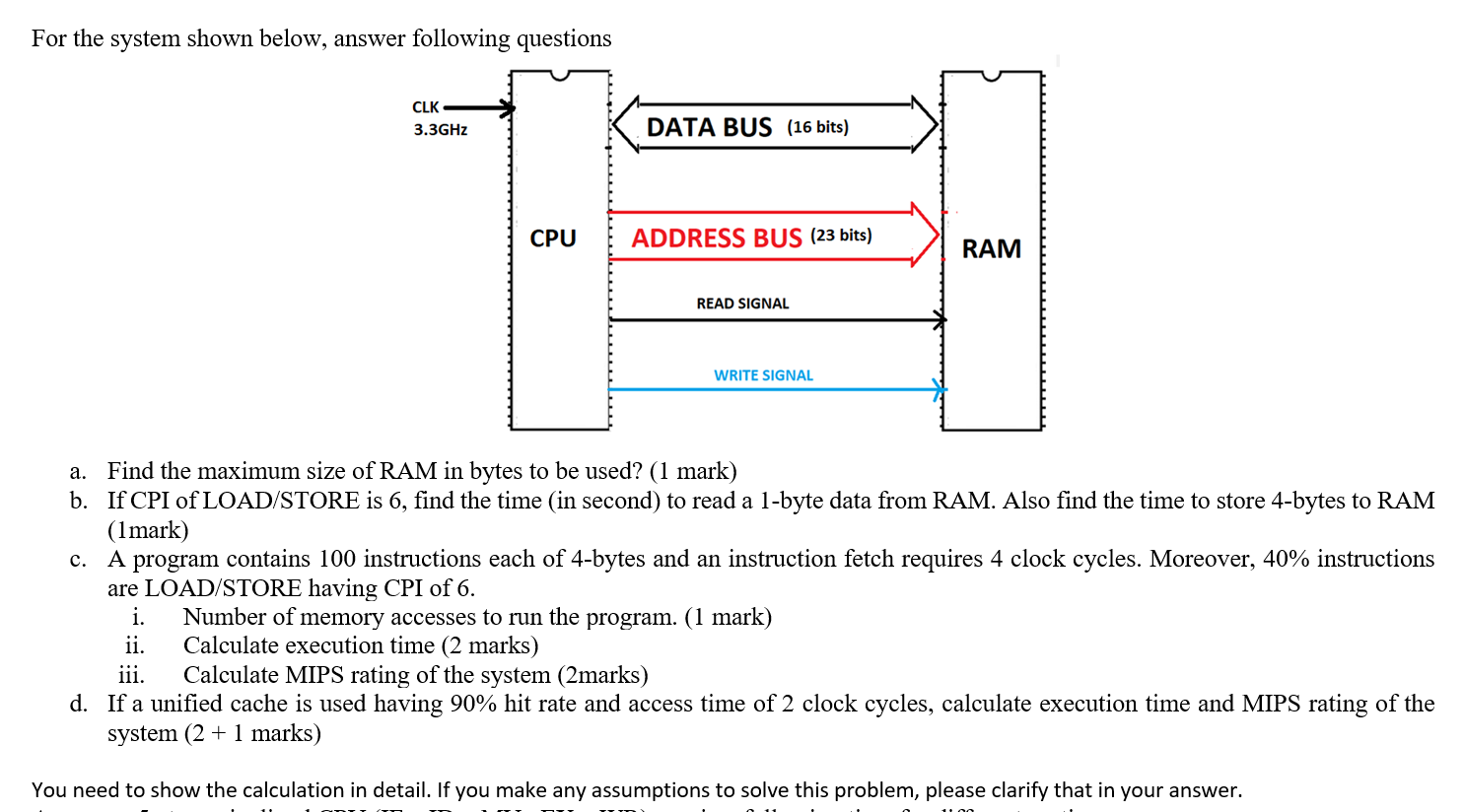 Solved For the system shown below, answer following | Chegg.com