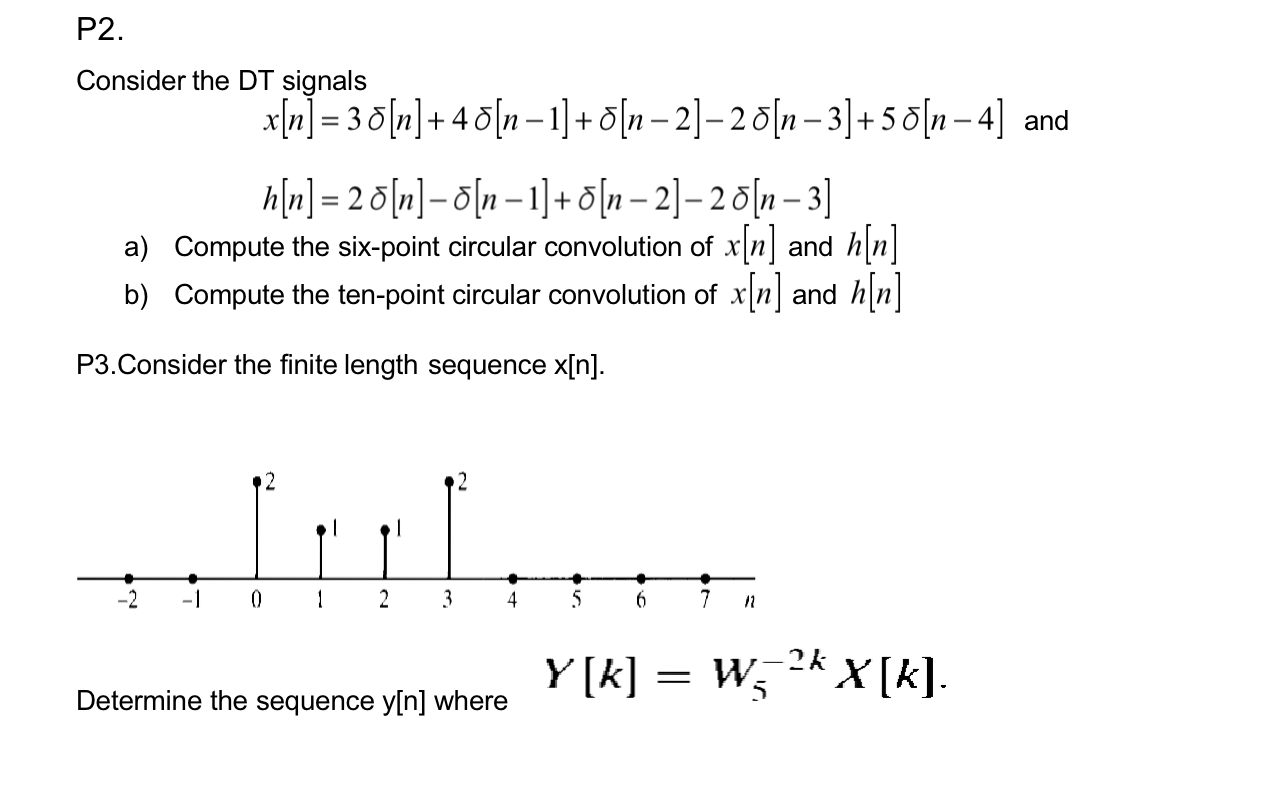 Solved Consider the DT signals | Chegg.com