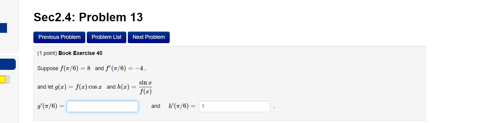 Solved Sec2.4: Problem 4 Previous Problem Problem List Next | Chegg.com