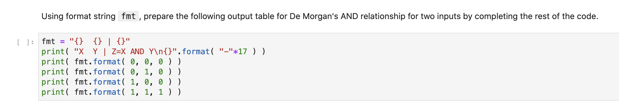 Solved Using format string fmt , prepare the following | Chegg.com