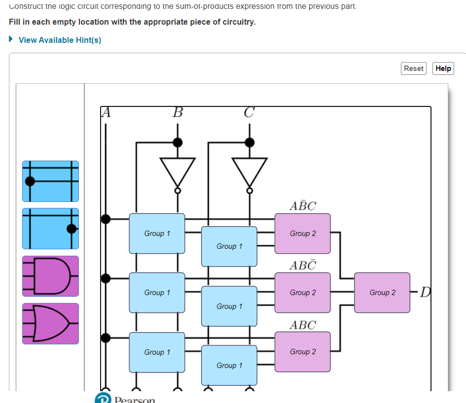 Solved Part B Write the sum-of-products expression with a | Chegg.com