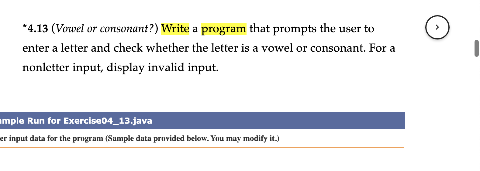 Solved *4.13 (Vowel or consonant?) Write a program that | Chegg.com