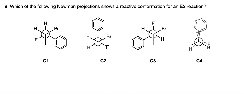 Solved Which of the following Newman projections shows a | Chegg.com