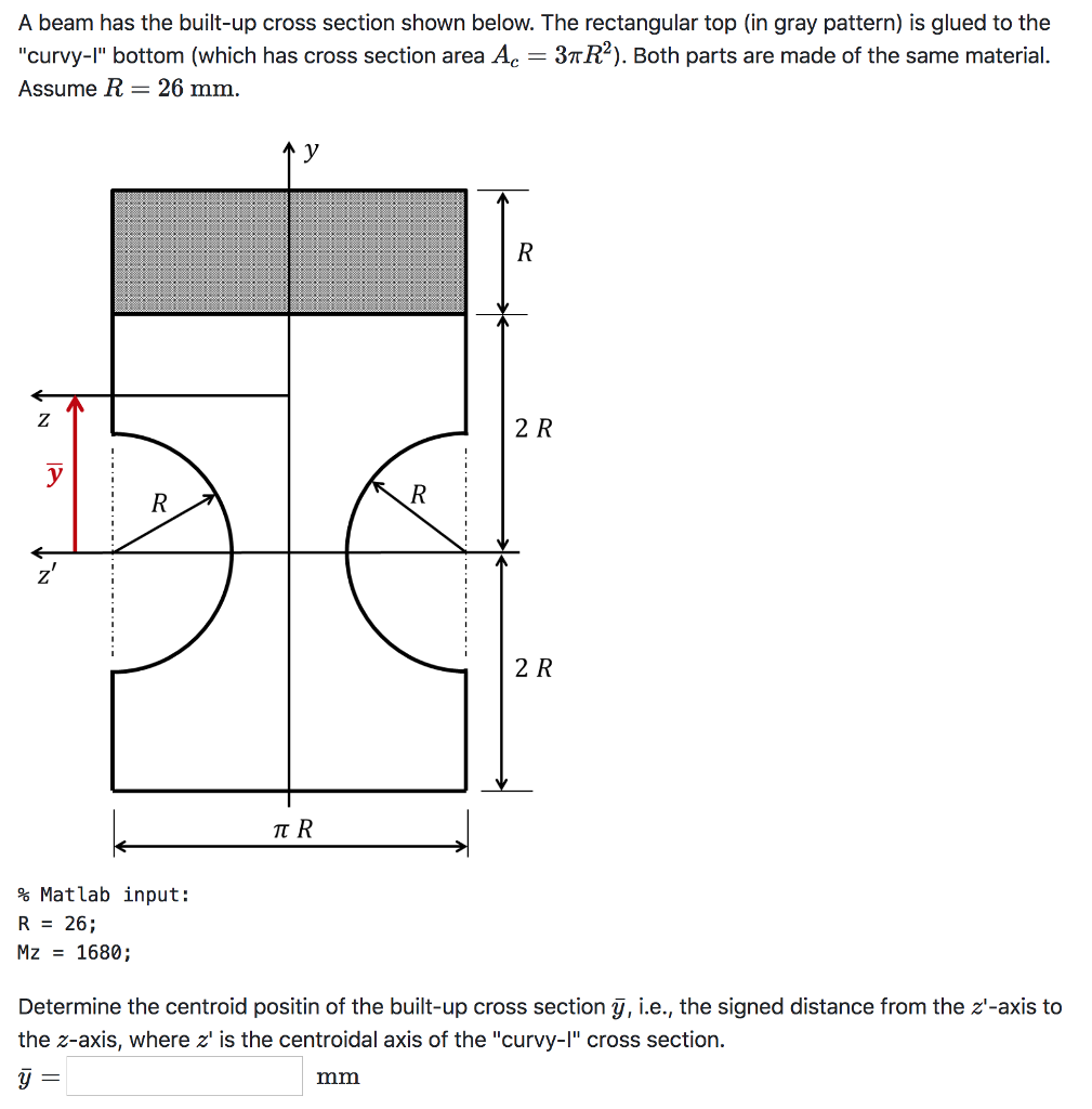 Solved A beam has the built-up cross section shown below. | Chegg.com