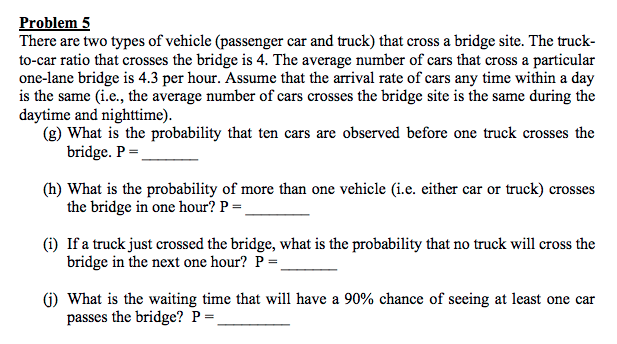 Solved Problem 5 There are two types of vehicle (passenger | Chegg.com