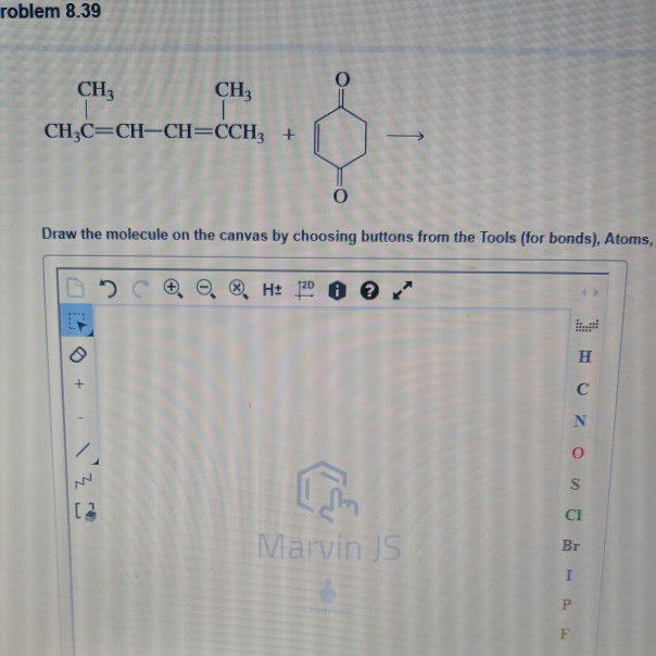 Solved roblem 8.39 CH3 CH CH3C CH CH CCH3+ Draw the molecule | Chegg.com