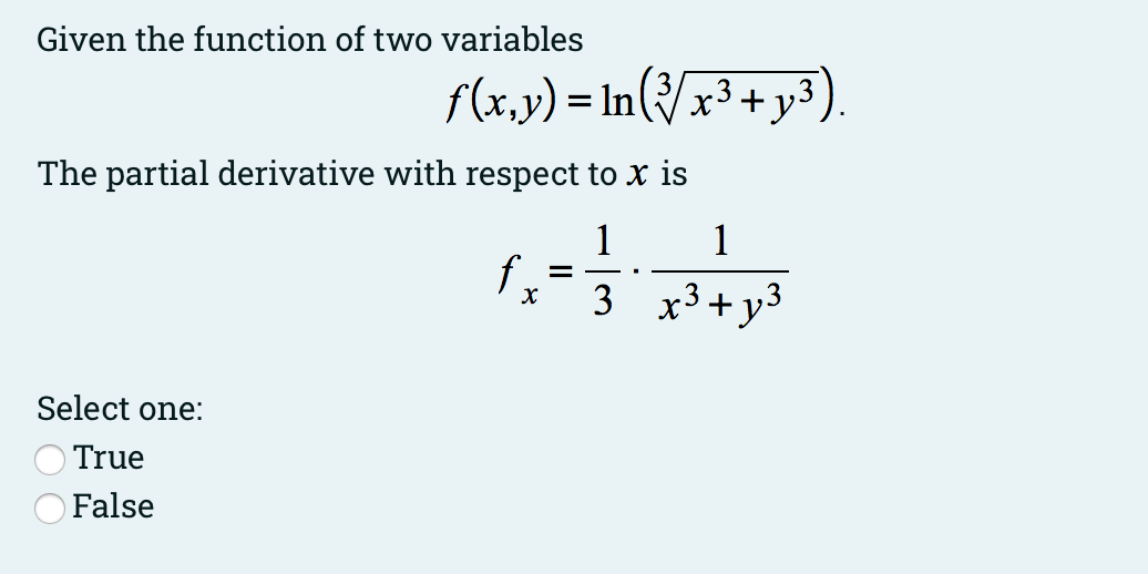 Solved Given the function f(x,y) = xye3 +sin2x ecos²x The | Chegg.com