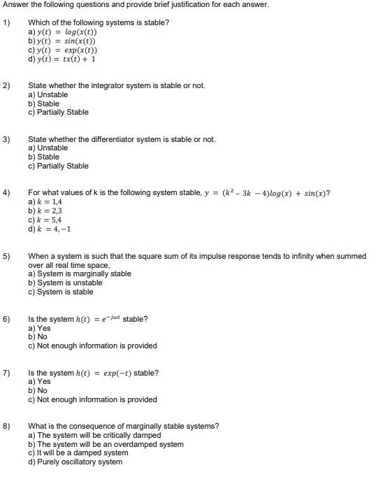 Solved Answer the following questions and provide brief | Chegg.com