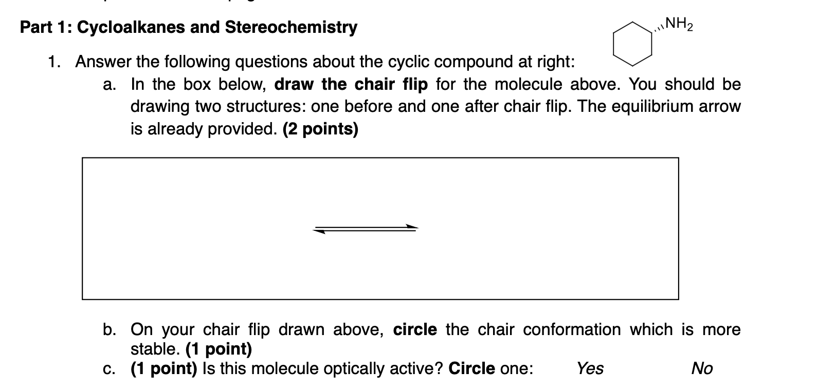 Solved Part 1: Cycloalkanes and StereochemistryAnswer the | Chegg.com