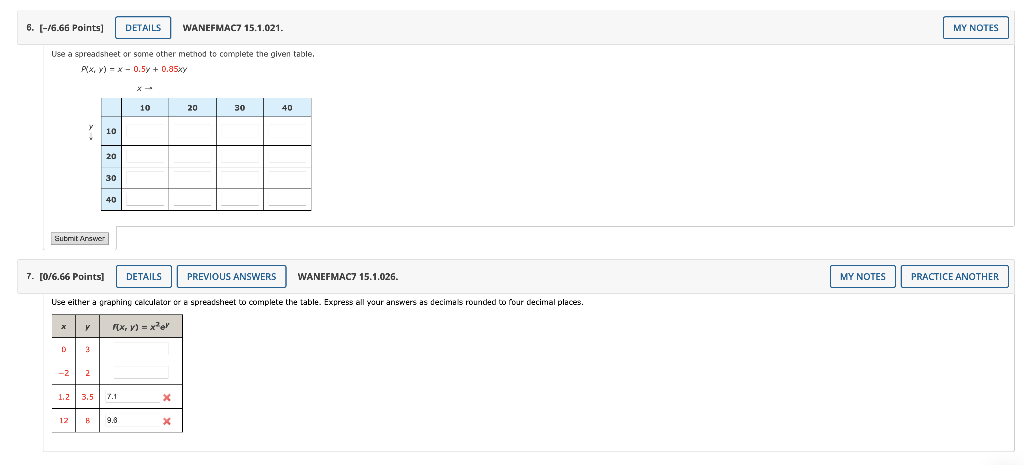 Solved 6. [-16.66 Points) DETAILS WANEFMAC7 15.1.021. MY | Chegg.com