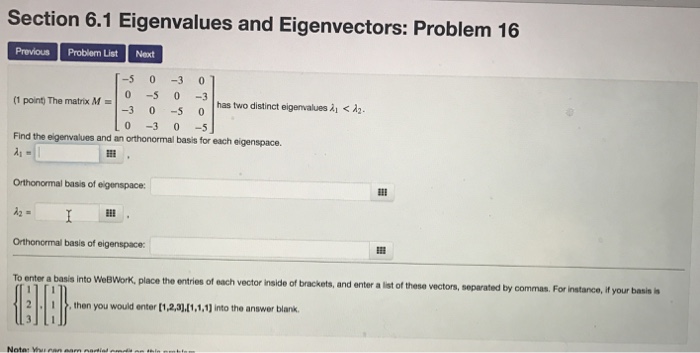 Solved Section 6.1 Eigenvalues and Eigenvectors: Problem 16 | Chegg.com
