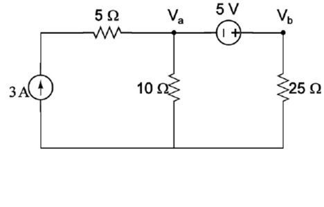 Solved Given the circuit diagram below, use Node Voltage | Chegg.com