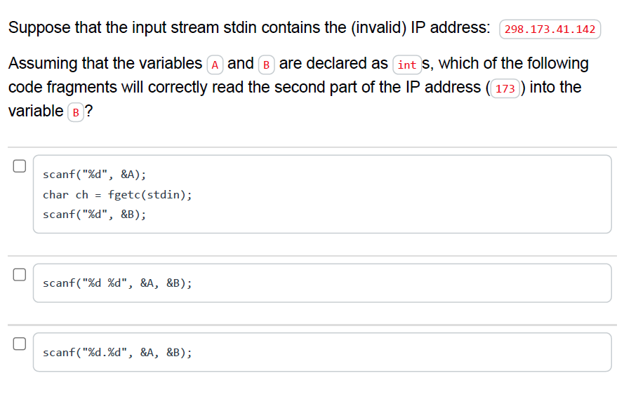 Solved Suppose that the input stream stdin contains the | Chegg.com