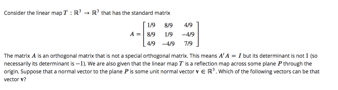 Solved Consider the linear mapT: R3 R3 that has the standard | Chegg.com