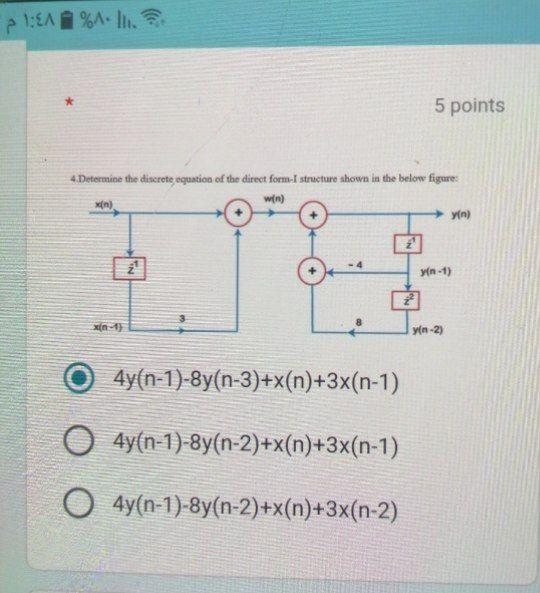 Solved e 1:8A%A: 1, 2 * 5 points 4. Determine the discrete | Chegg.com