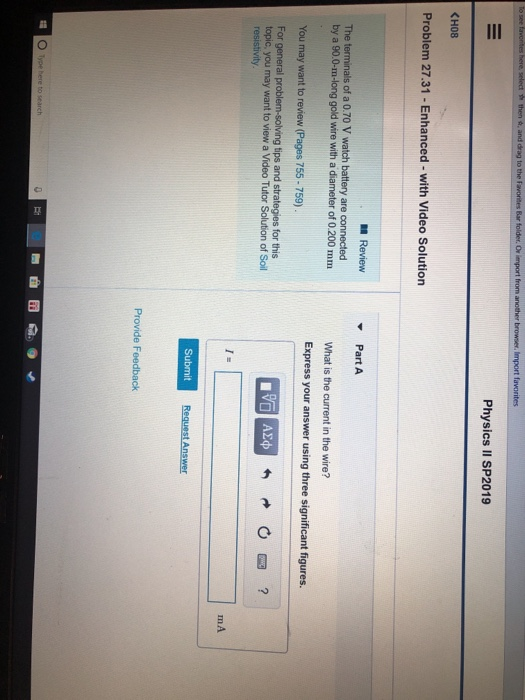 Solved Or Physics II SP2019 CHO8 Problem 27.31 - Enhanced- | Chegg.com