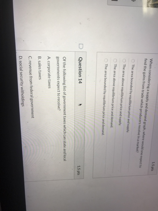 Solved 1.5 pts is a protectionist tariff that a domestic | Chegg.com