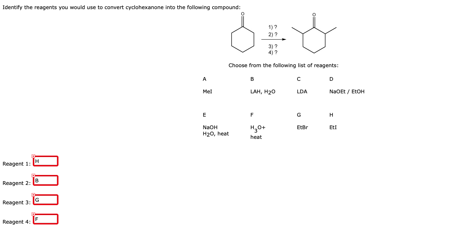 Solved Identify the reagents you would use to convert | Chegg.com