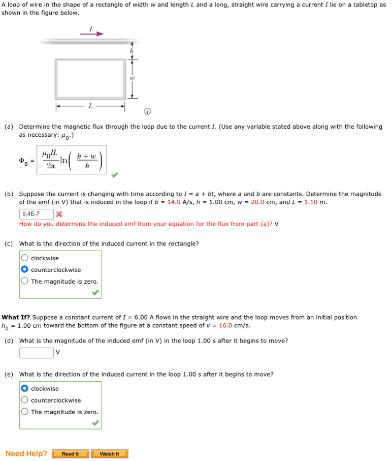 Solved A loop of wire in the shape of a rectangle of width w | Chegg.com