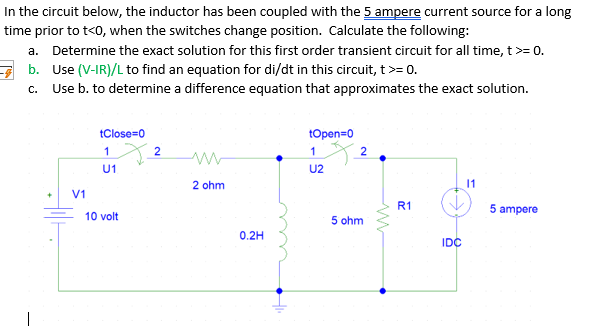Solved In the circuit below, the inductor has been coupled | Chegg.com