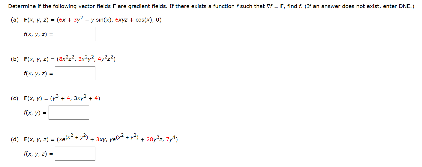 Solved Determine if the following vector fields F are | Chegg.com